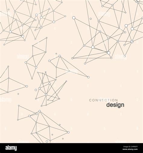Abstract Network Background With Dots And Lines Geometric Connection Structure Stock Vector