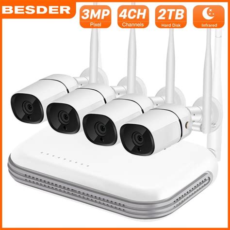BESDER 3MP CCTV Camera System Wireless FHD 4CH NVR Wifi Camera Kit ...