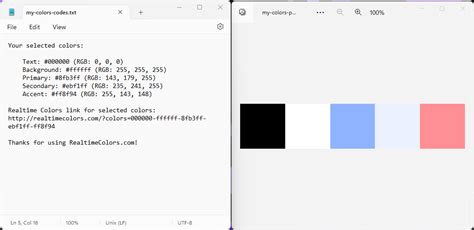 Exporting Realtime Colors