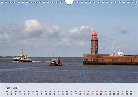 Kalender 2019 Bremerhaven Seestadt an der Nordseeküste in Bremen