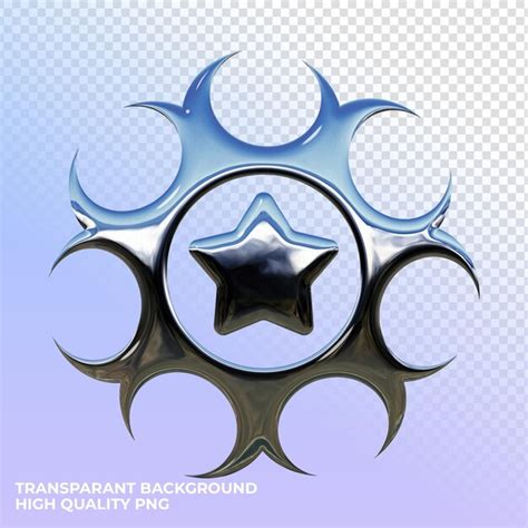 Premium PSD Psd Transparant Chrome Render Shape