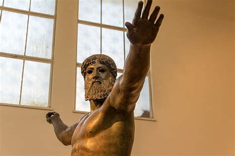 Artemision Bronze Zeus Or Poseidon A Thunderbolt If Zeus Or A Trident If Poseidon