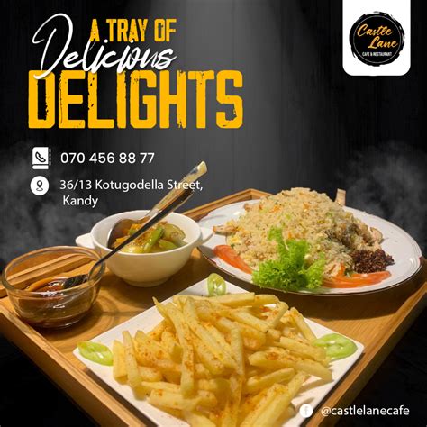 “a Tray Of Delicious Castle Lane Cafe And Restaurant