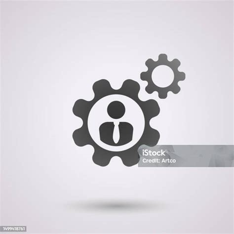 인적자원부 아이콘크기 배경기술 기어 기계 부분에 대한 스톡 벡터 아트 및 기타 이미지 기어 기계 부분 인적 자원 직원 Istock