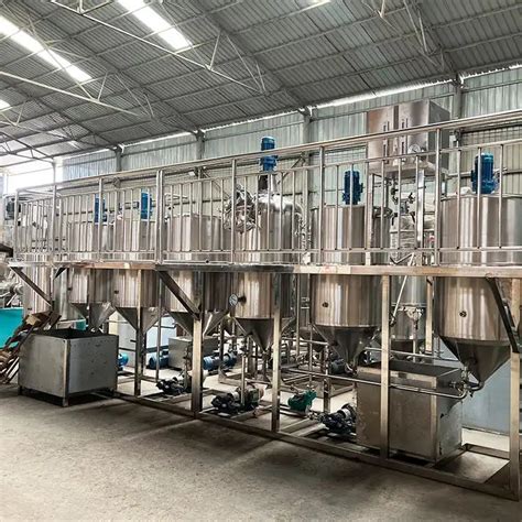 Compact And Modular Soybean Crude Palm Edible Oil Refining Machine