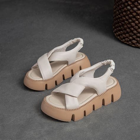Women Summer Platform Casual Leather Sandals Casual Leather Sandals