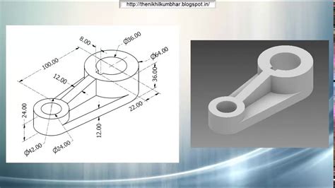 Test Part 8 Autodesk Inventor 2017 Tutorial Creating Isometric Drawing Youtube