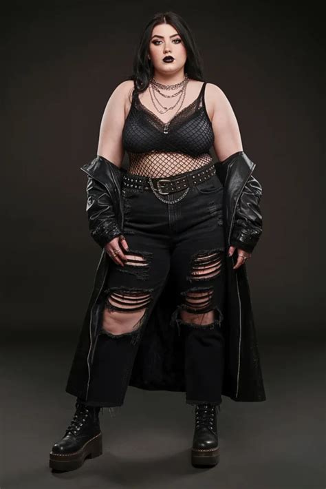 21 Plus Size Goth Fall Outfits Curvy Women Will Love