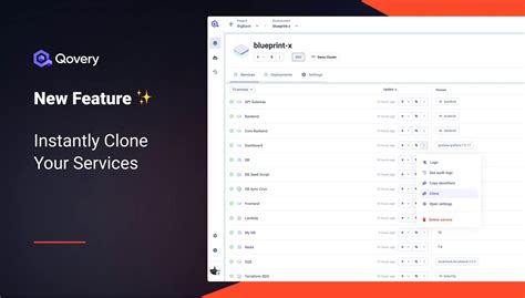 New Feature Instantly Clone Your Service