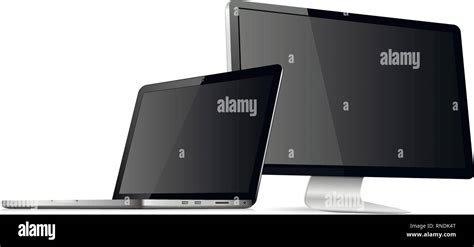 Responsive Web Design Computer Display With Laptop Isolated Vector