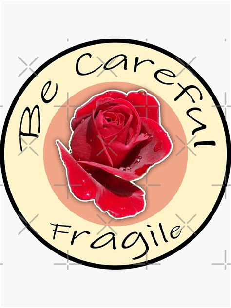 Be Careful Fragile Sticker By Britostore Redbubble