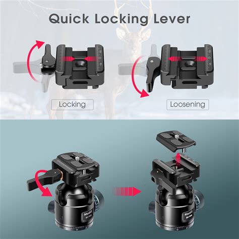 Manbily Bh Pa02 360° Ball Head For Shooting And Camera With Picatinny To