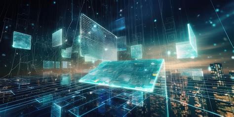 Premium Ai Image Digital Society Dx Iot Digital Data Transaction Network