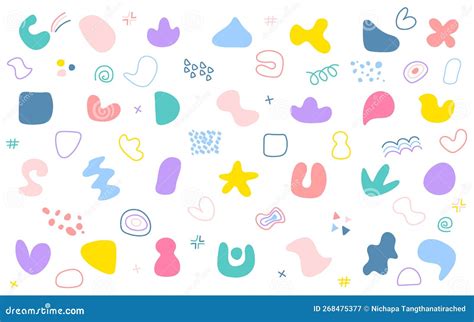 Abstract Blotch Shape Liquid Shape Elements Set Of Abstract Art Background Modern Trendy