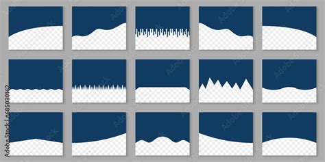 Divider Shape For Website Top And Bottom Set Curve Line Drops Waves Separator Effects