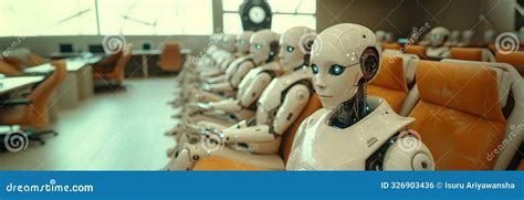 Robotic Efficiency Embracing The Machine Age Aesthetics In A Futuristic Workspace Typing On