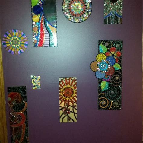 Mosaic Art Glass Mixed Media Wall Mirror 18 Unique Handmade T Etsy