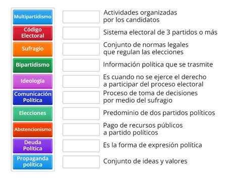 Conceptos básicos Une las parejas