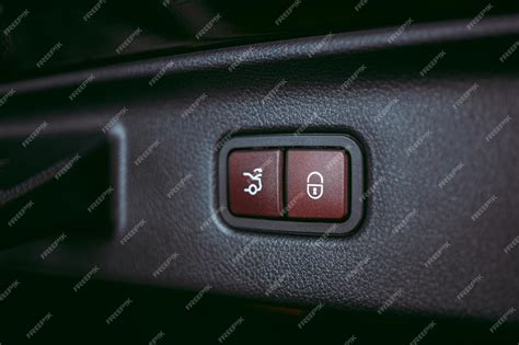 Premium Photo Closeup Of The Trunk Release Button Modern Car Interior