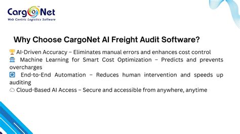 PPT CargoNet AI Powered Freight Audit Software Automate Invoice Verification PowerPoint