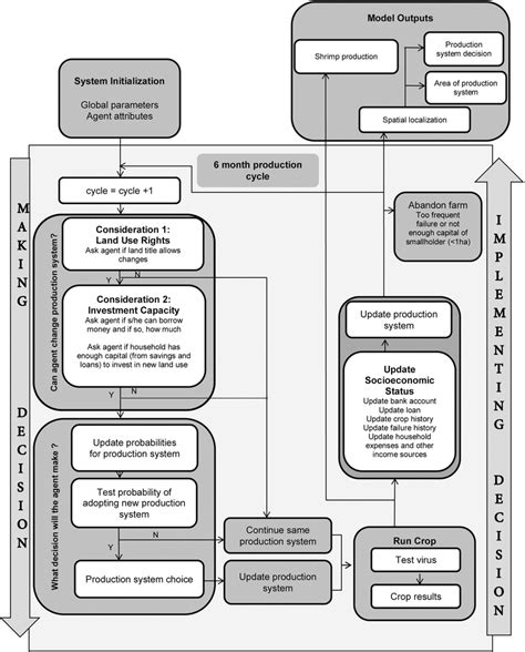 Flow Chart Of The Agent Based Model Abm Depicting Agents