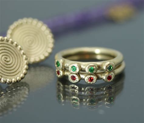 Gold Ruby Ring Stackable Gold Rings Gold Anniversary Ring July Birthstone Ring Gold Stacking