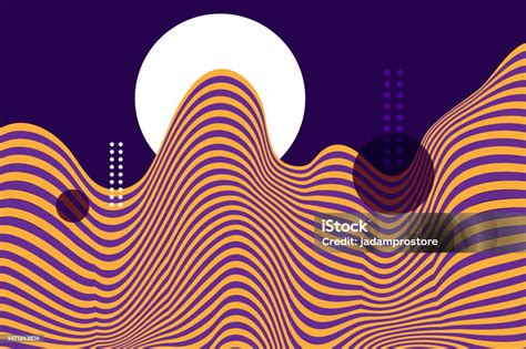 풍경 배경입니다 지형 착시 패턴 3d 벡터 그림 선에 대한 스톡 벡터 아트 및 기타 이미지 선 협곡 0명 Istock