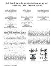 IoT Based Smart Power Quality Monitoring Pdf IoT Based Smart Power Quality Monitoring And