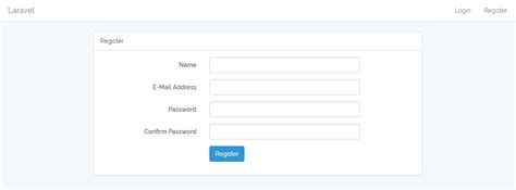 Laravel Built In User Auth Login Registration And Password Reset