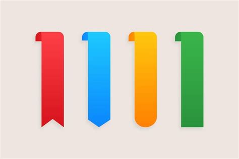 Premium Vector Gradient Vector Ribbons Set