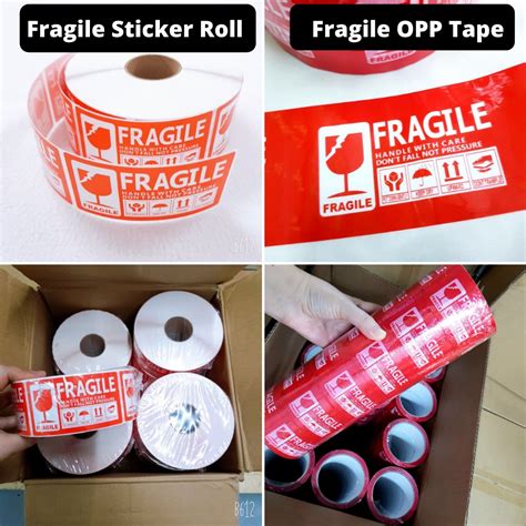 Fragile Sticker Roll Opp Tape Handle With Care Caution Warning Label