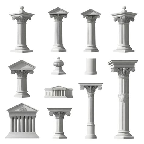 Premium Vector A Collection Of Columns With Columns And Columns