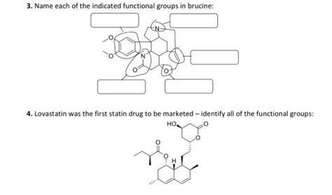 Solved 3 Name Each Of The Indicated Functional Groups In
