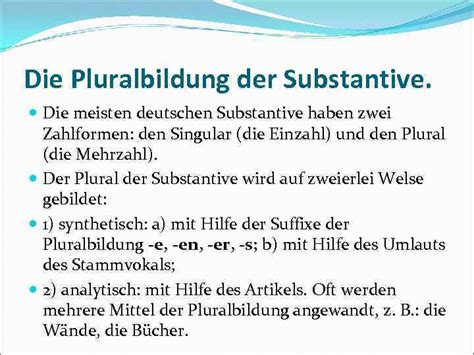 SUBSTANTIV 1 Allgemeines SUBSTANTIV Das Substantiv Ist