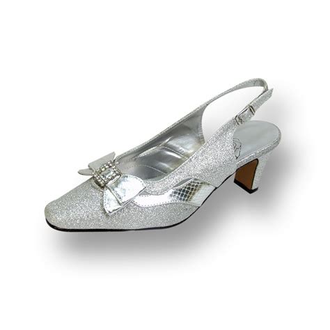 Floral Floral Pearl Womens Wide Width Evening Dress Shoes For Wedding Prom And Dinner Silver