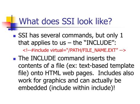 PPT Server Side Includes SSI PowerPoint Presentation Free Download ID 5760747