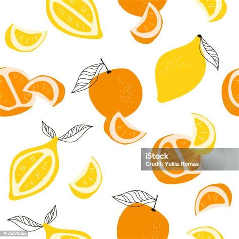 레몬과 오렌지 완벽 한 패턴입니다 신선한 레몬 배경입니다 화려한 벽지 감귤류 컬렉션과 원활한 패턴입니다 인쇄에 좋은 장식 그림 0명에 대한 스톡 벡터 아트 및 기타 이미지