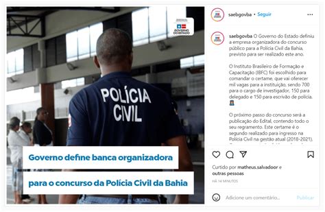 Concurso PC BA Delegado até 400 vagas edital em 2025