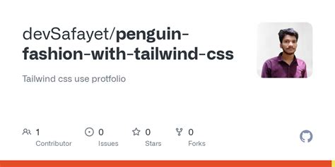 Github Devsafayetpenguin Fashion With Tailwind Css Tailwind Css Use Protfolio