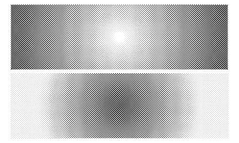 Dotted Horizontal Background Radial Gradient Halftone Pattern Black
