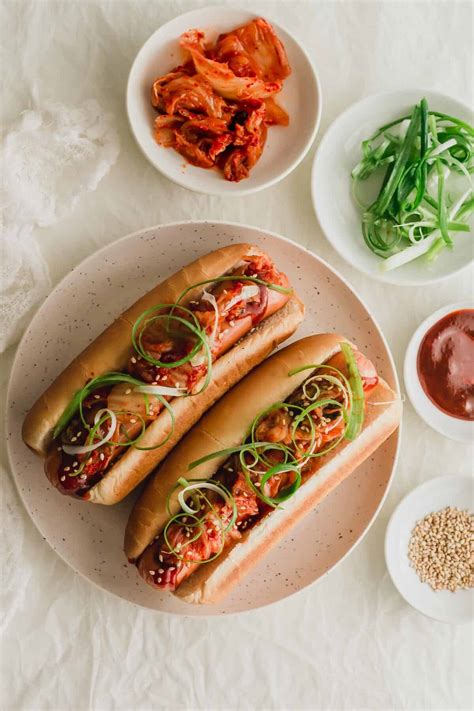 Kimchi Hot Dogs Sift And Simmer