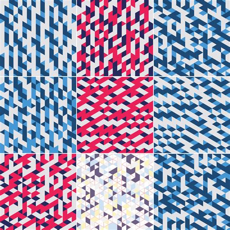 Title Sheet Covers Set With Colorful Isometric Shapes And Lines That