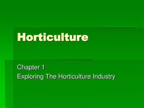 PPT Horticulture PowerPoint Presentation Free Download ID 9589416