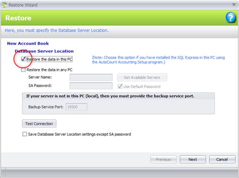 Restore Autocount Resource Center