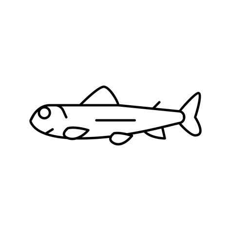 Fry Salmon Line Icon Vector Illustration 19593125 Vector Art At Vecteezy