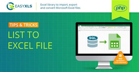 export list to excel from php r easyxls