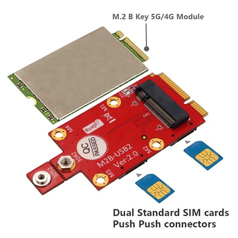 Adaptador M2 Key B A Mini Pcie Con 2 Ranuras Para Tarjeta Nano Sim