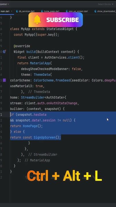 Format Flutter Code Devcode Flutter Youtube
