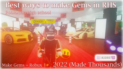 Best Ways To Make Gems In Robloxian High School 2022 Youtube