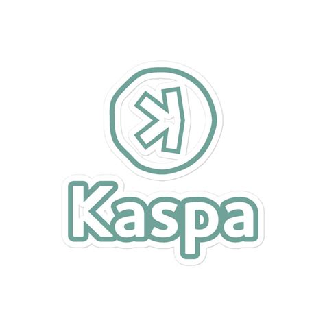 Kaspa Full Outlined Logo Bubble Free Stickers